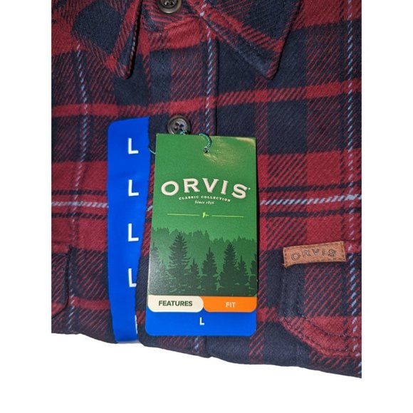 Orvis | Shirts | Orvis Classic Collection Mens Large Red Sangria Plaid ...